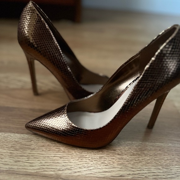 Aldo | Shoes | New Aldo Bronze Heels | Poshmark